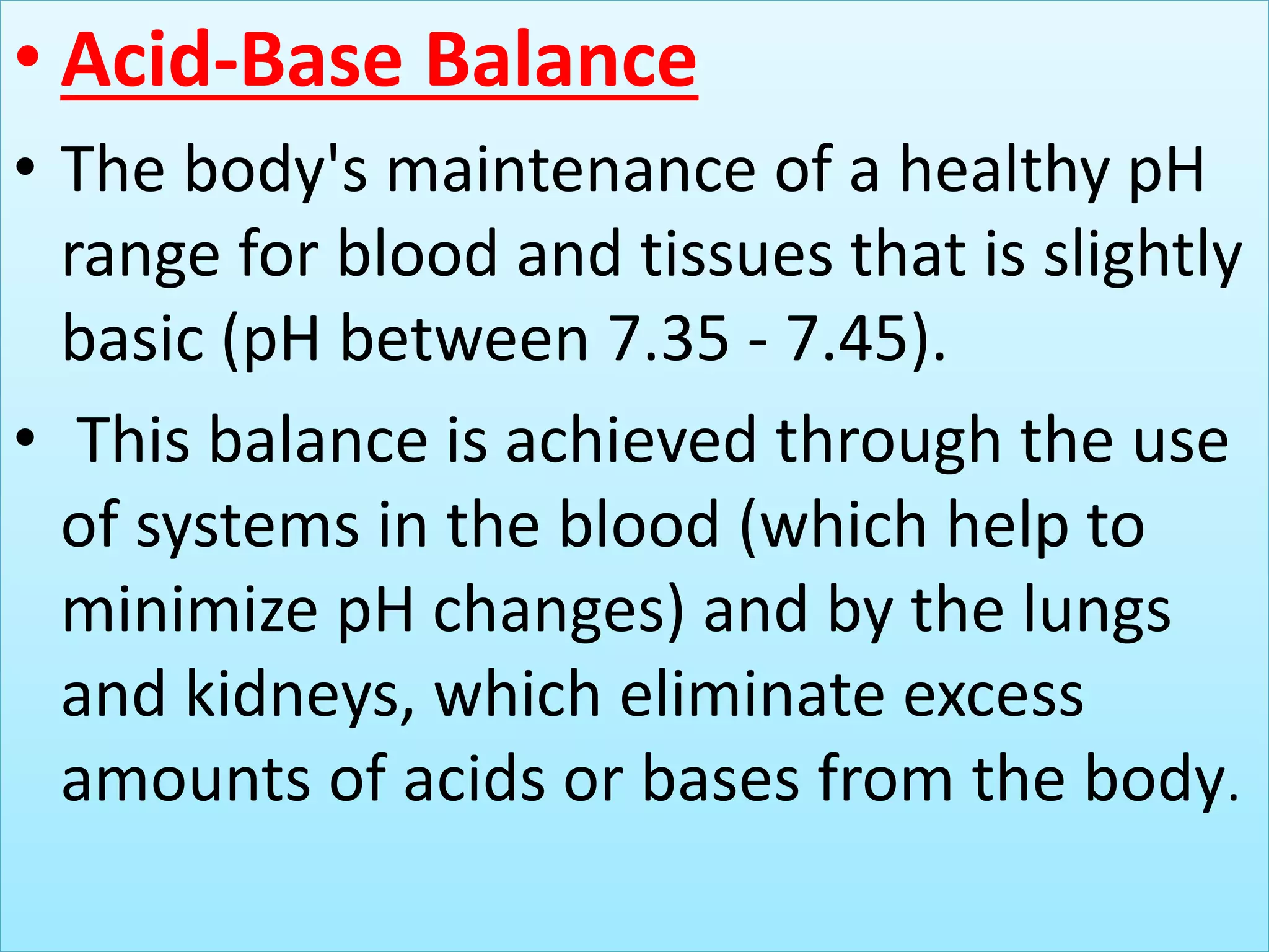 Acid base balance | PPTX
