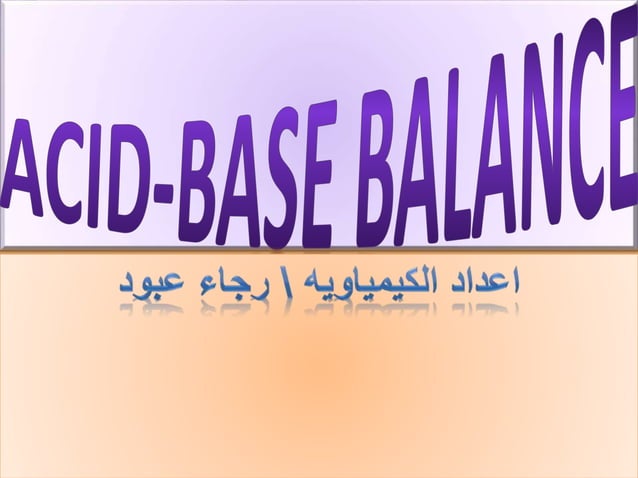 Acid base balance | PPT
