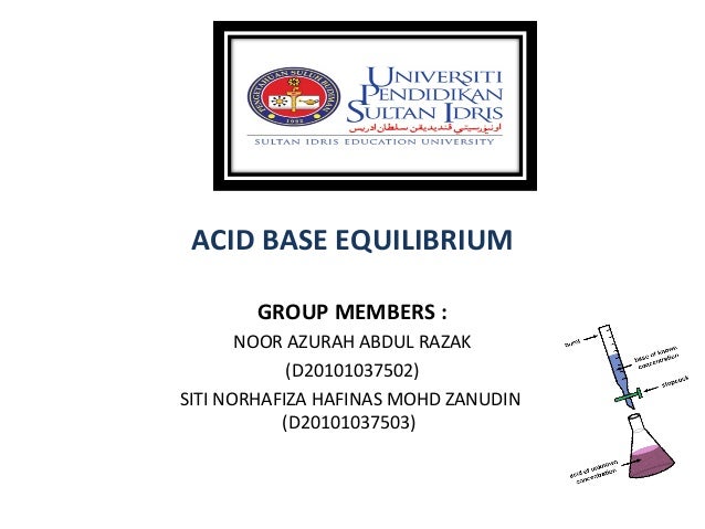 Acid base equilibrium