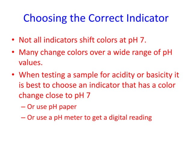 Acid-Base Indicators.ppt | Chemistry | Science
