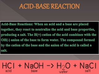 Acid base reaction | PPTX