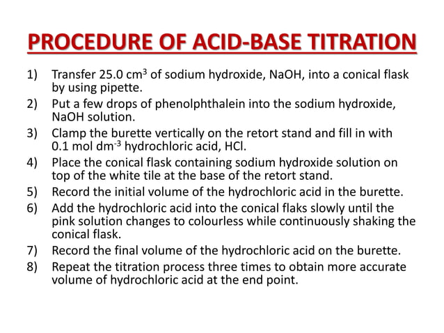 Acid base titration | PDF