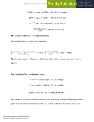 Acid-Base Titration | PDF