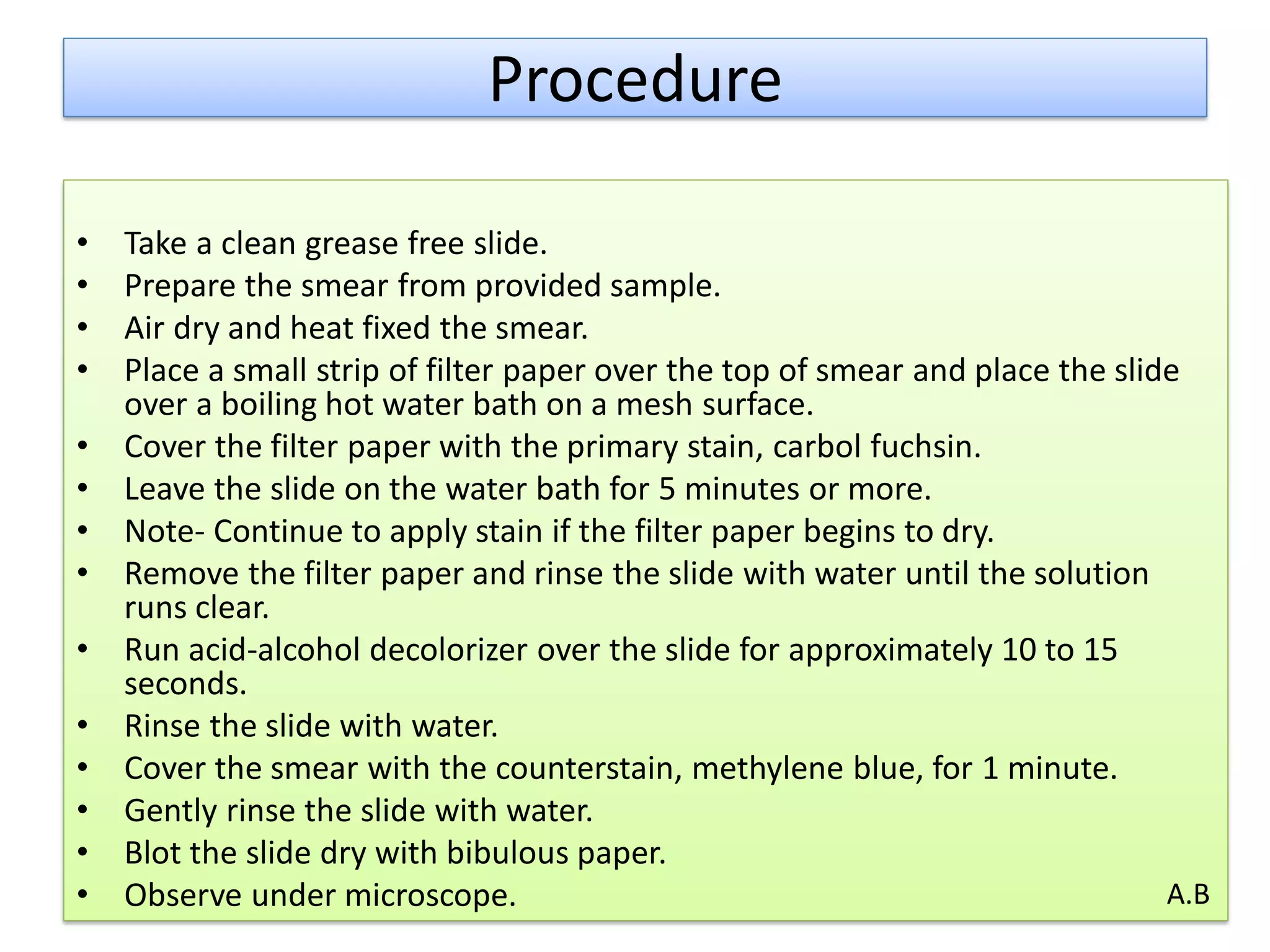 Acid fast staining | PDF