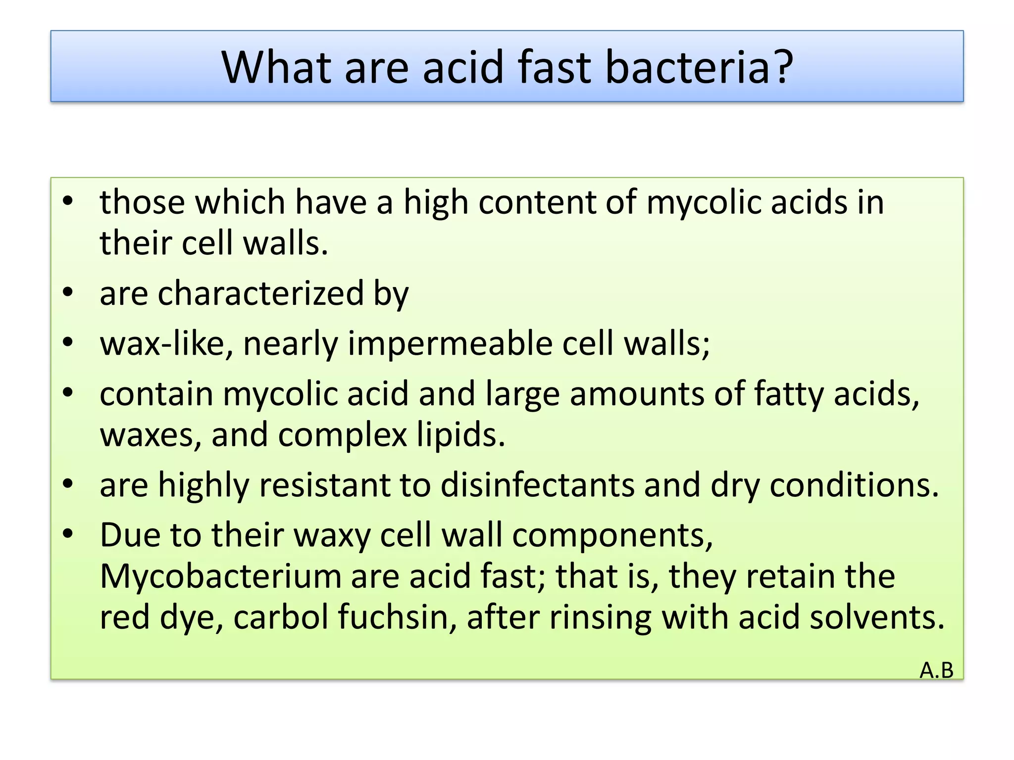 Acid fast staining | PDF