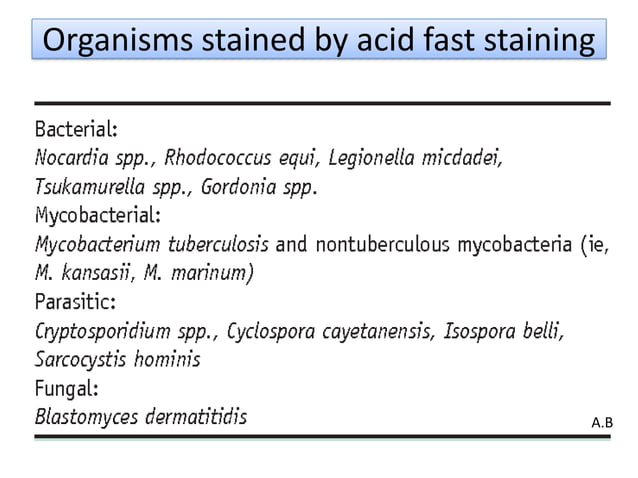Acid fast staining | PDF | Chemistry | Science