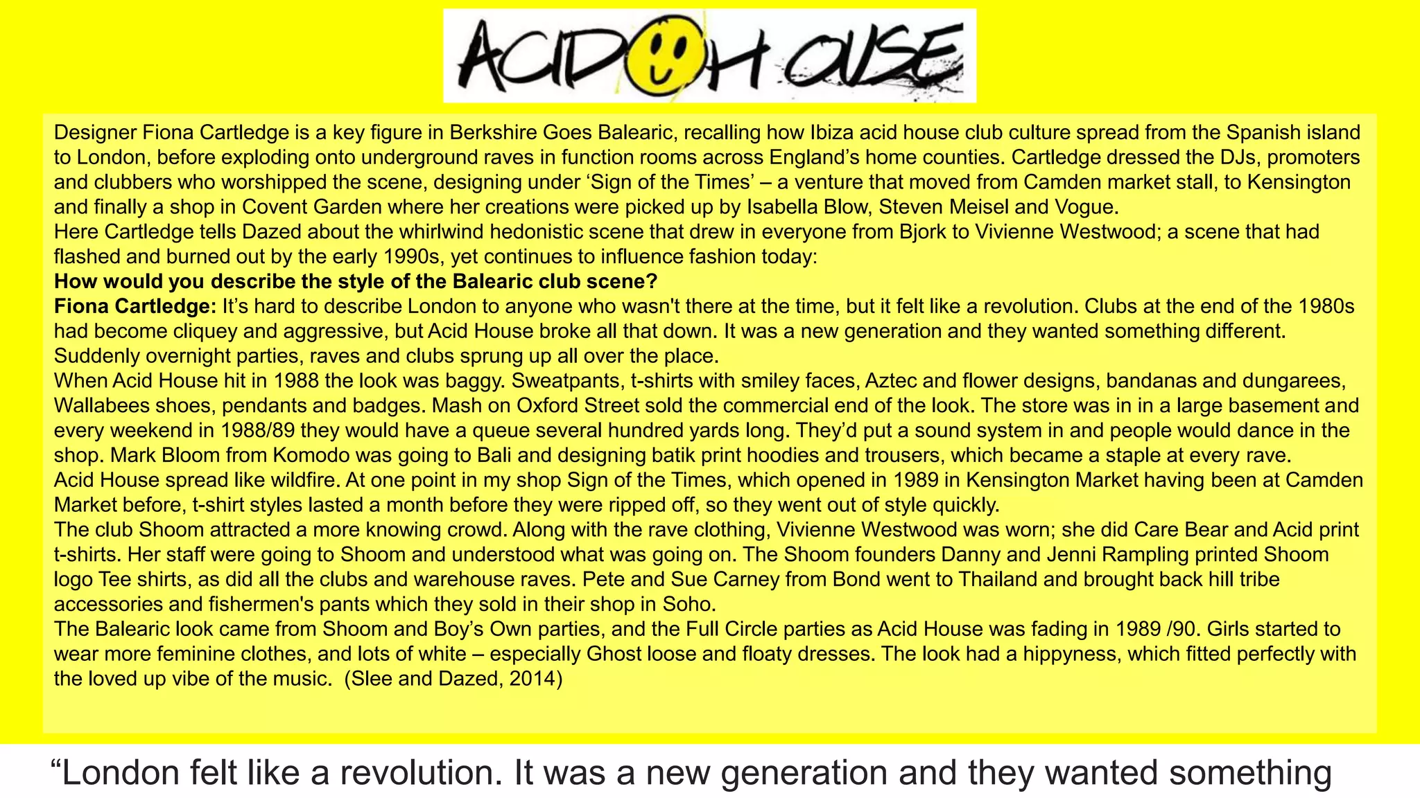 Acid House Style Tribes | PPTX