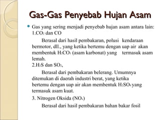 Acid rain ( hujan asam ) | PPT