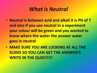 Acid and alkali | PPTX