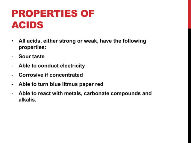 Acid and alkalis | PPTX | Chemistry | Science