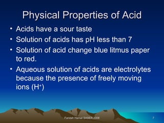 Acid And Base | PPT | Chemistry | Science