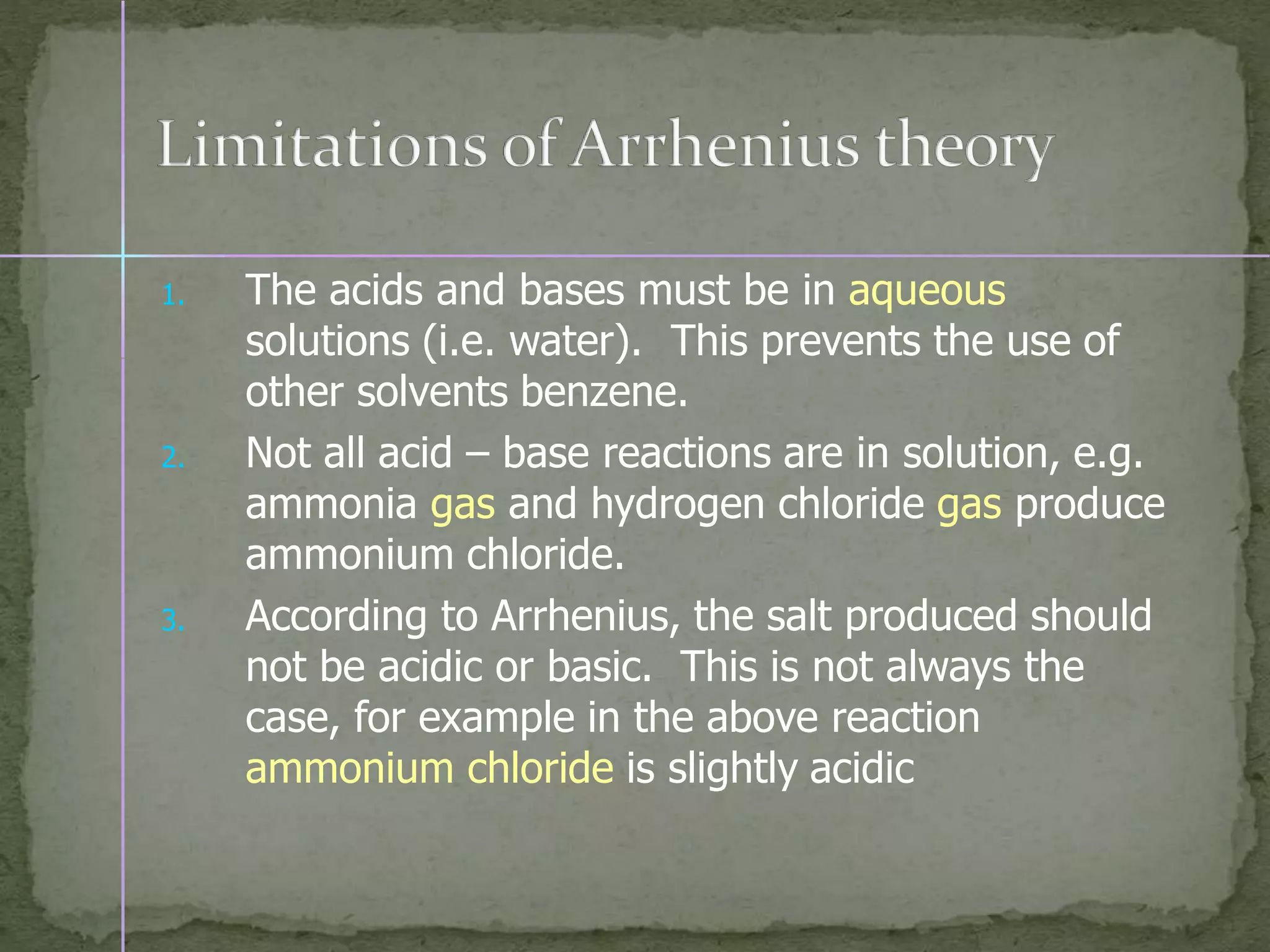 Acid and base theories | PPTX