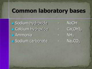Acid and base theories | PPTX
