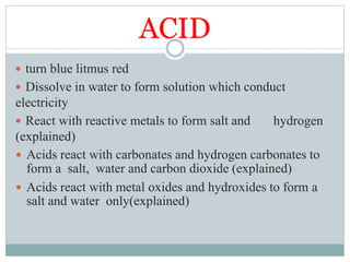 Acid and base | PPT