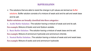 Acid and base buffer | PPTX