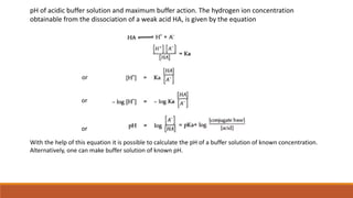 Acid and base buffer | PPTX