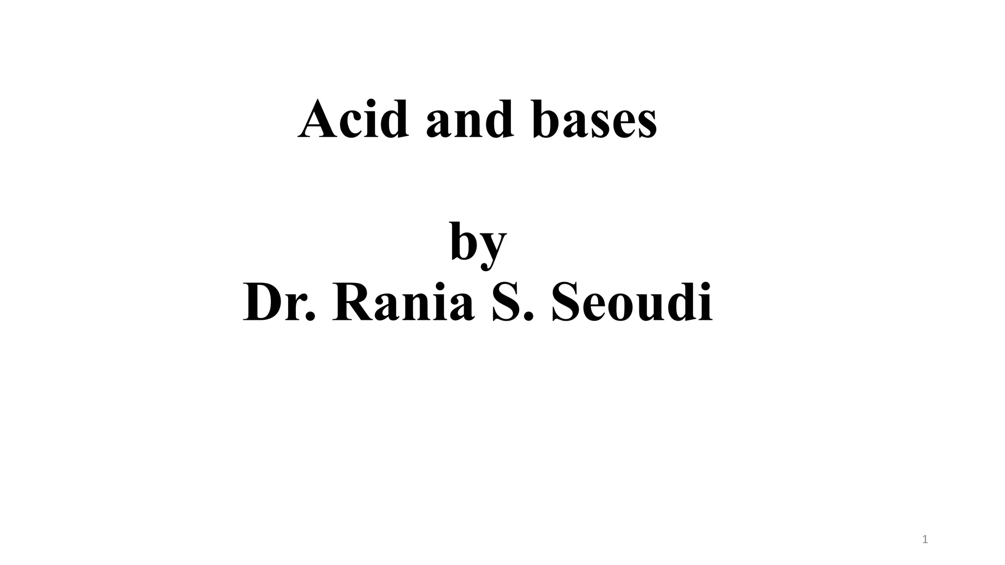Acid and bases | PDF