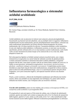 Acid arahidonic | DOCX