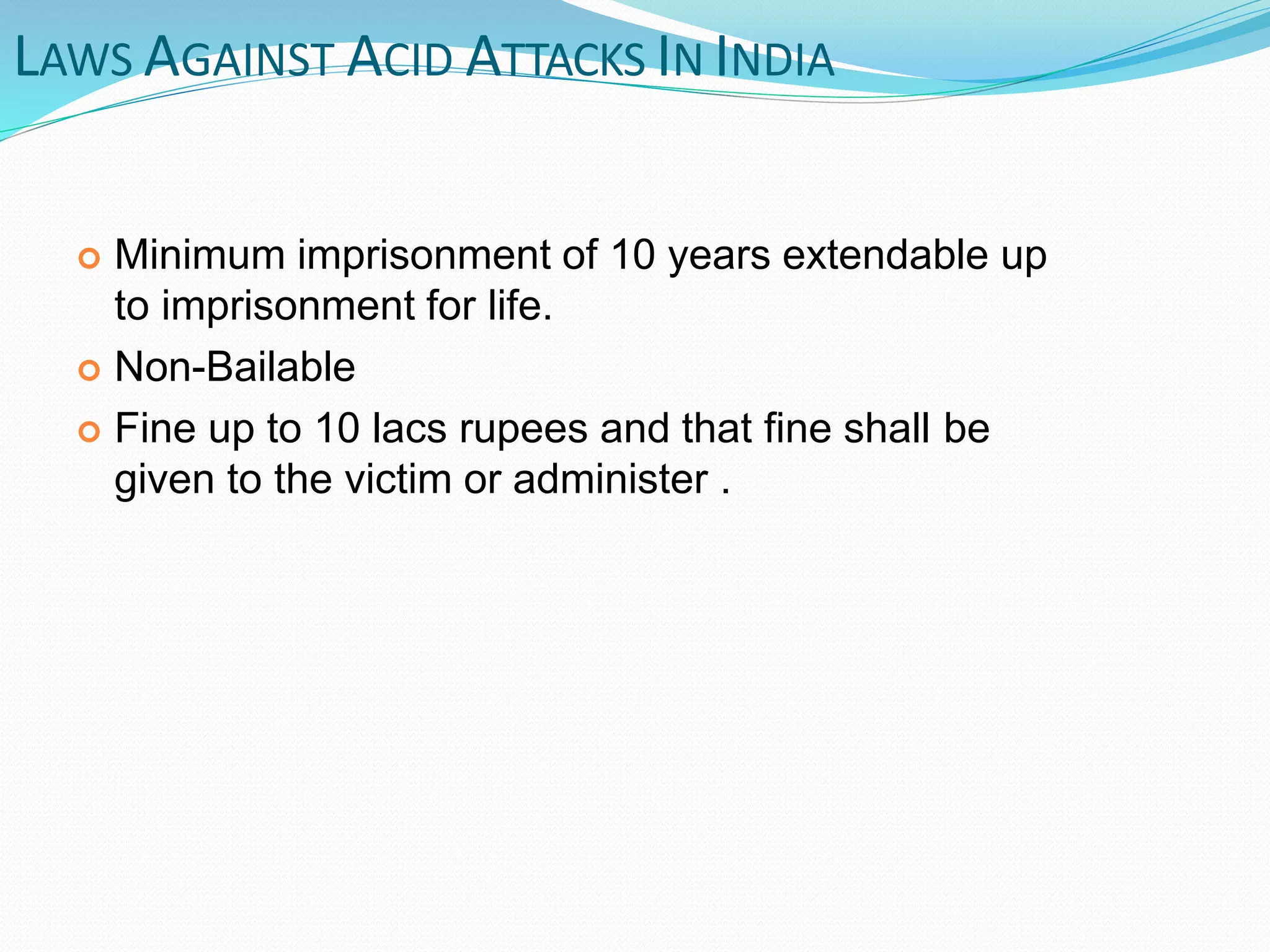 Acid attack in India | PPTX