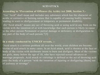 Acid Attack Victims Face Physical and Psychological Suffering | PPT