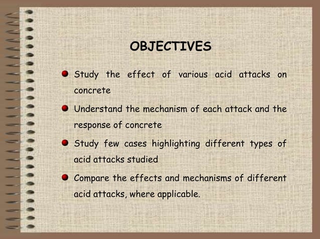 Acid attack on concrete | PPTX | Chemistry | Science