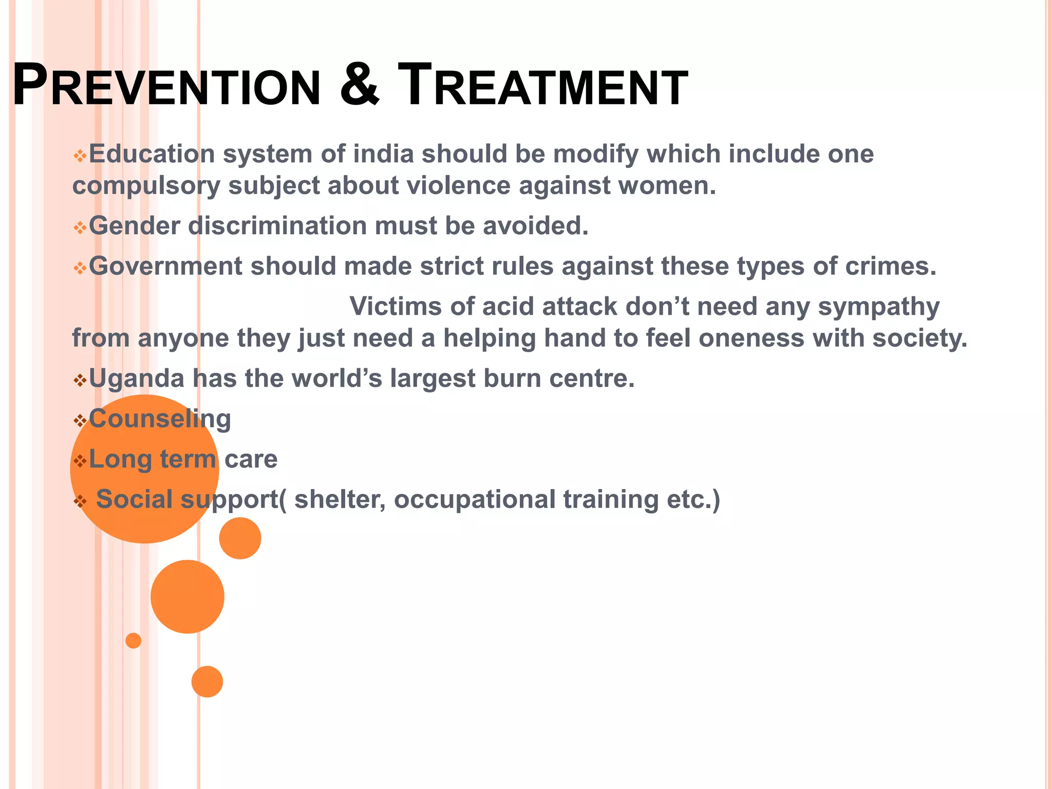 Acid attack ppt by bhavna saini (mathura, up) | PPTX