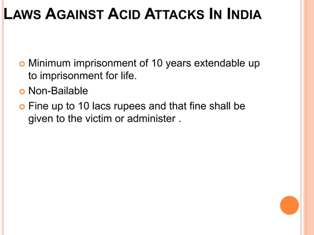 Acid attack ppt by bhavna saini (mathura, up) | PPTX