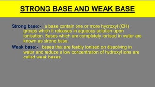acid base.pptx | Chemistry | Science