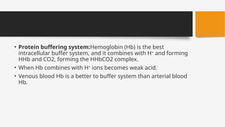 Types and diagnosis and treatment of acid base balance | PPTX
