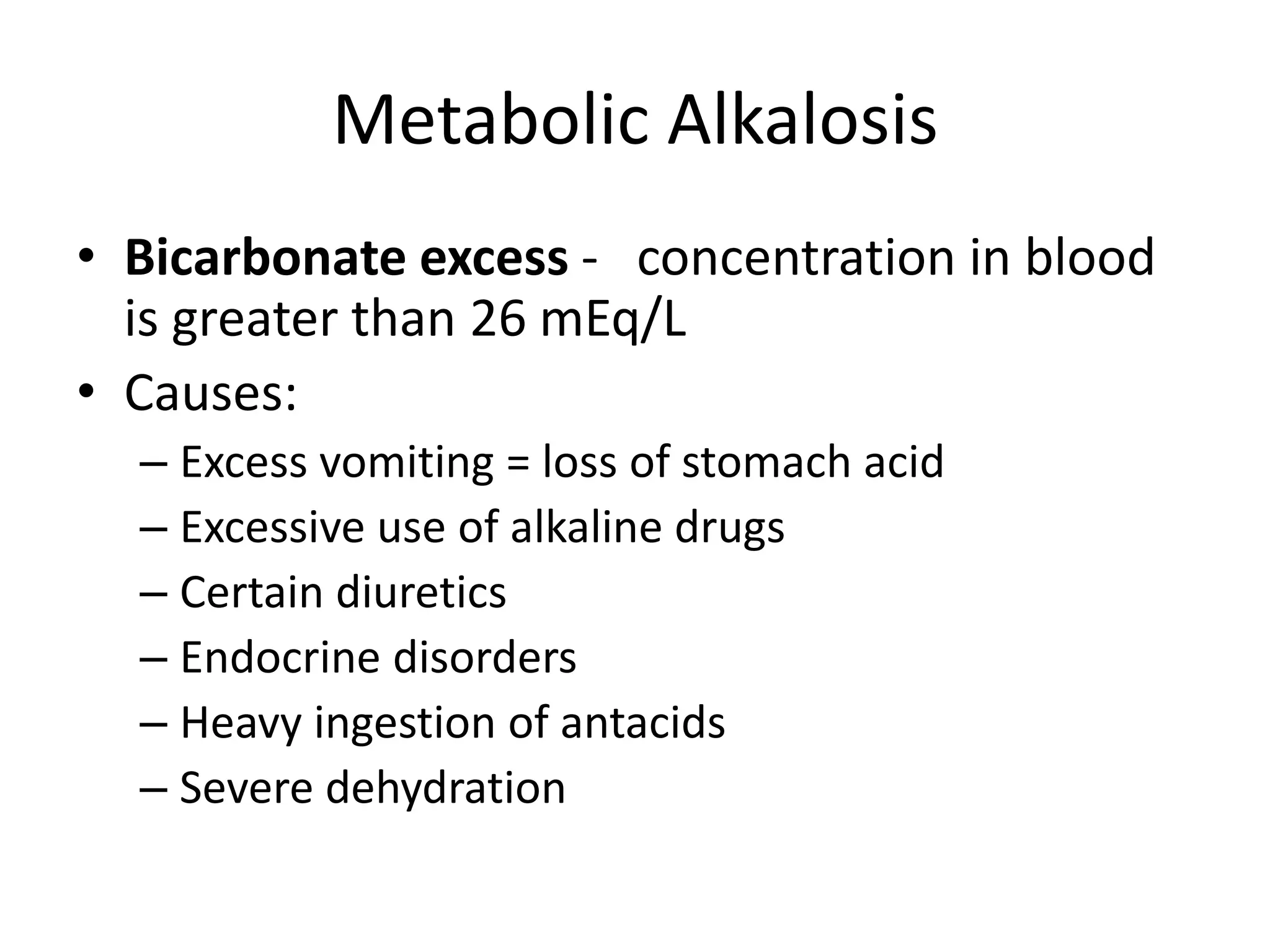 Acid base abnormalities (causes and treatment) | PPTX