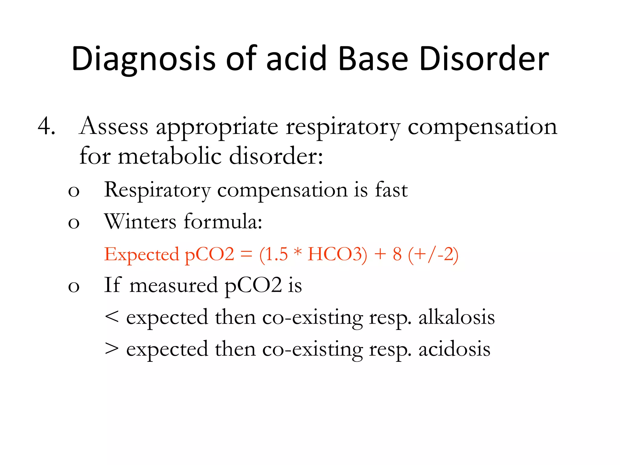 Acid base abnormalities (causes and treatment) | PPTX