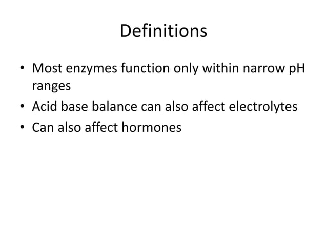 Acid base abnormalities (causes and treatment) | PPTX | Chemistry | Science