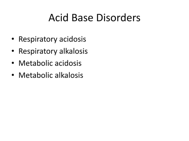 Acid base abnormalities (causes and treatment) | PPTX | Chemistry | Science
