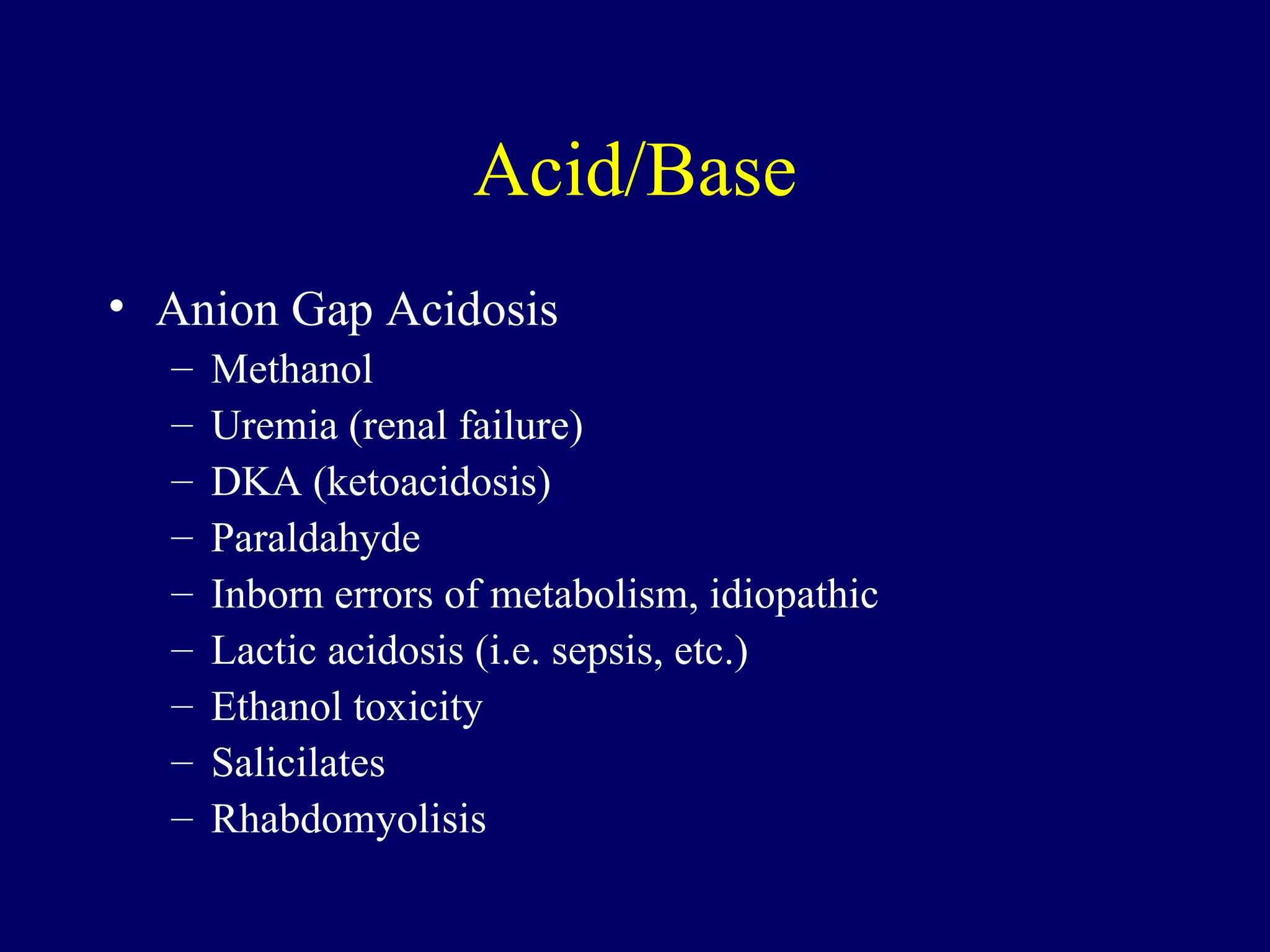Acid Base Analysis | PPT