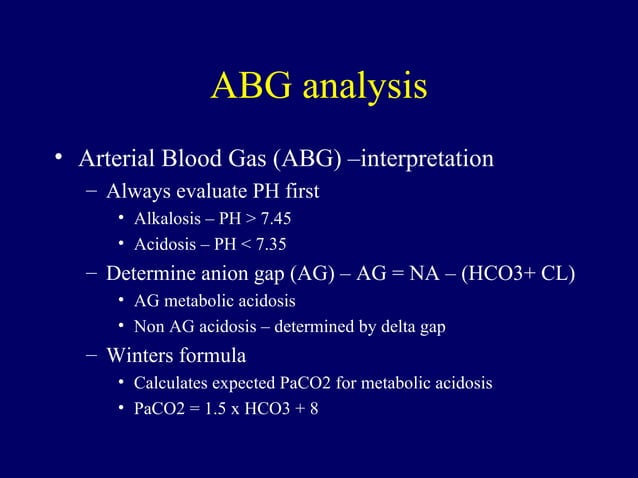 Acid Base Analysis | PPT