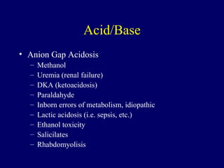 Acid Base Analysis | PPT
