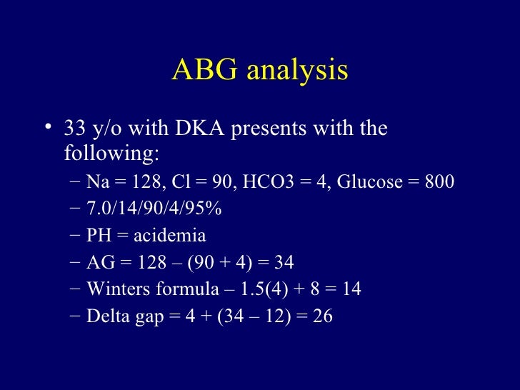 Acid Base Analysis
