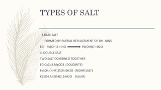 Acid base and salt ..... | PPTX