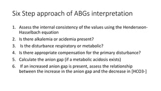 Acid base assessment 6 steps | PPTX