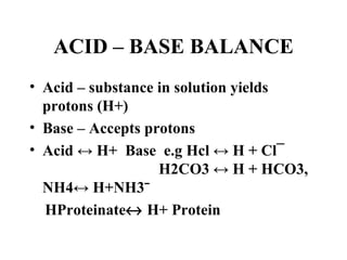 Acid – Base Balance | PPT