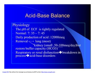 Acid—base balance 1 | PDF
