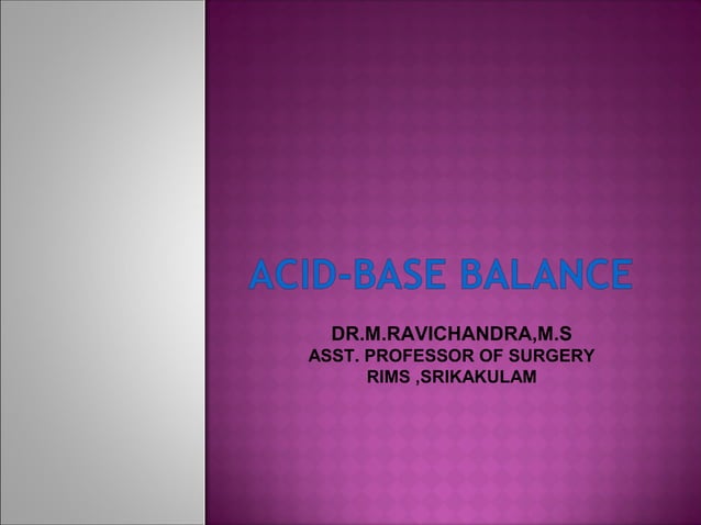 Acid base balance | PPT