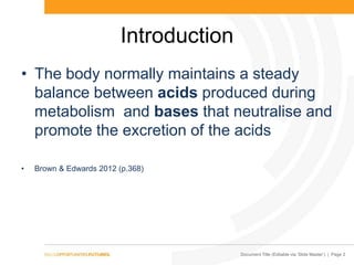 Acid base balance | PPTX