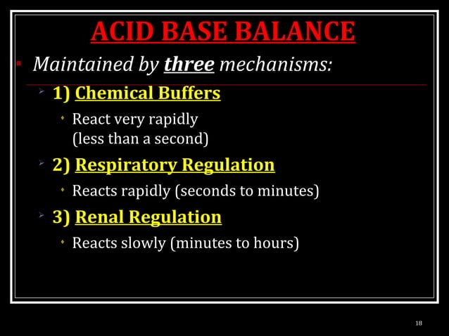 ACID BASE BALANCE | PPT | Chemistry | Science