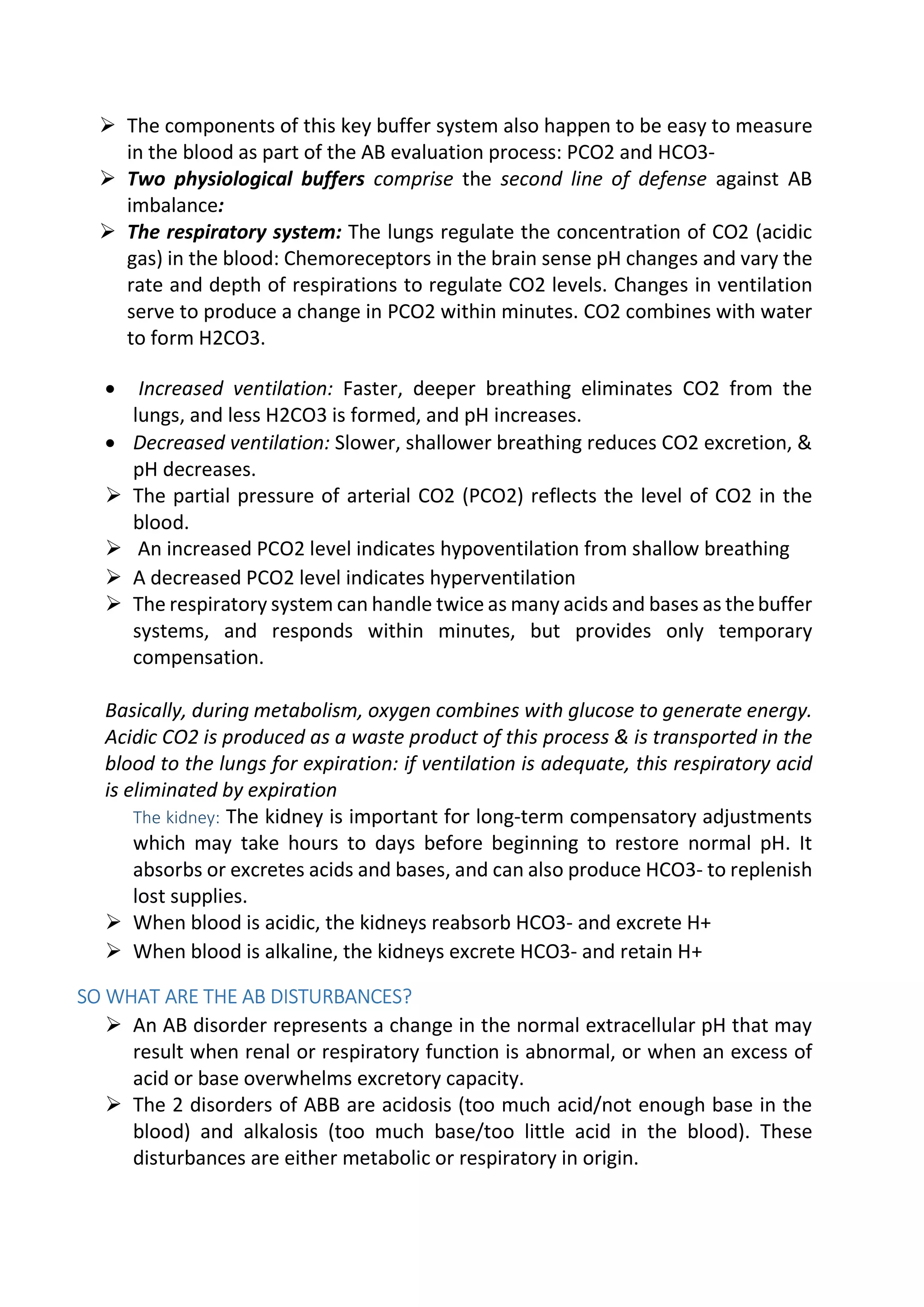 Acid base balance | PDF