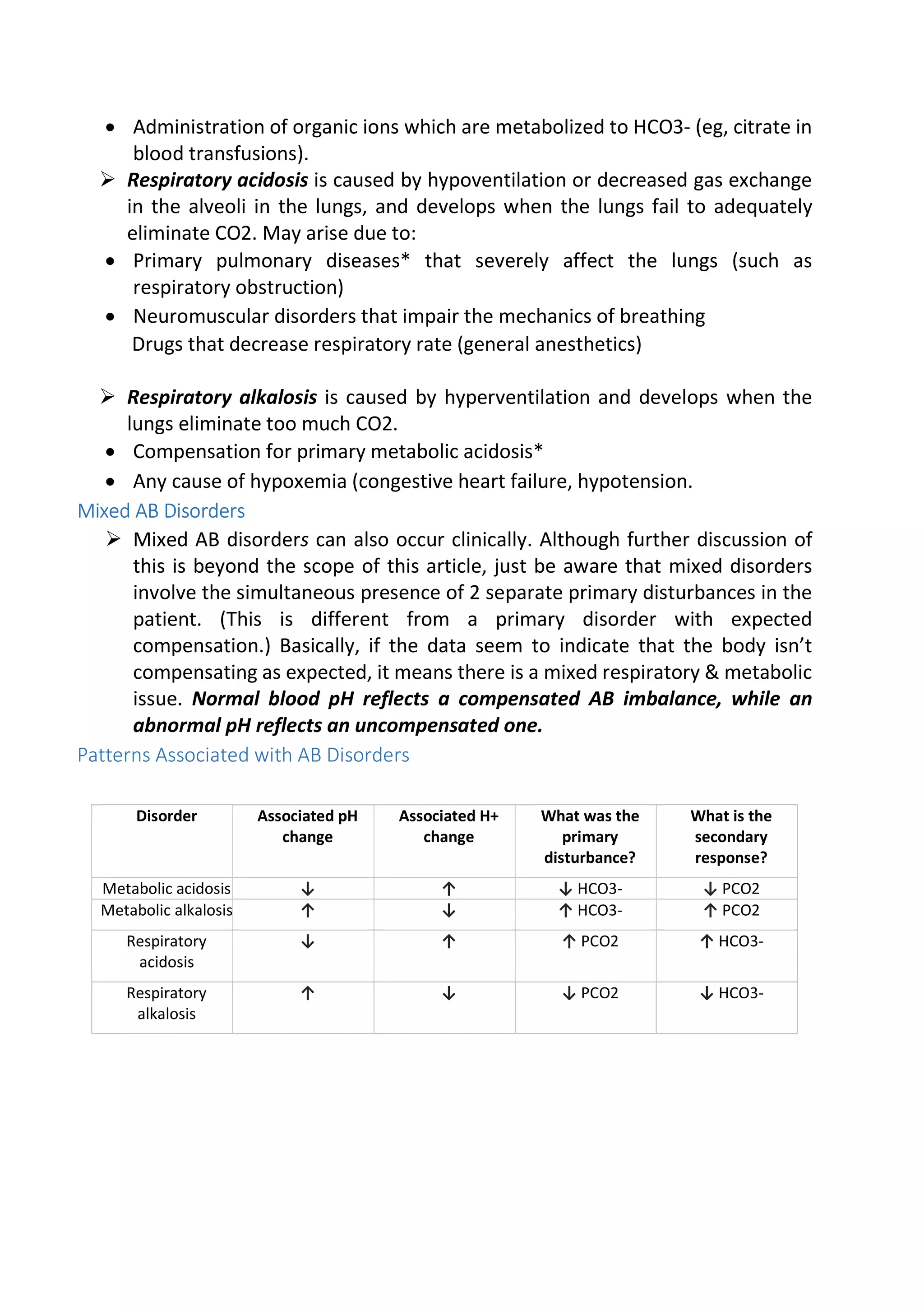 Acid base balance | PDF