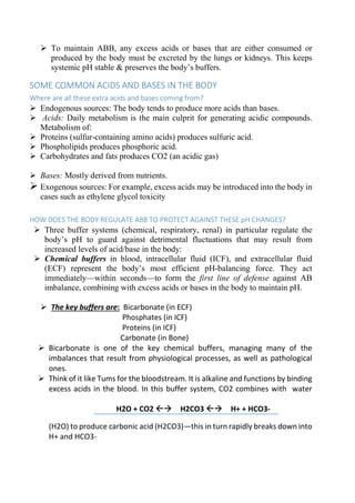 Acid base balance | PDF