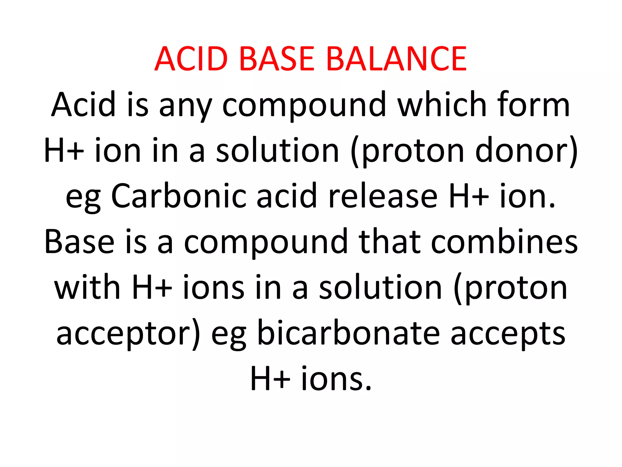 Acid base balance.. | PPT