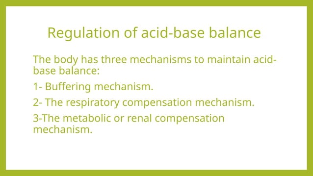 acid base balance by buffers systems ppt | PPT