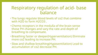 acid base balance by buffers systems ppt | PPTX
